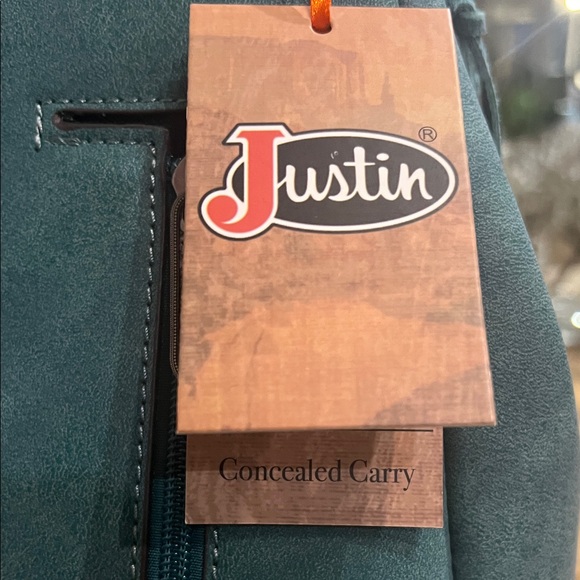 Justin Boots | Bags | Justin Boots Teal Shoulder Bag | Poshmark